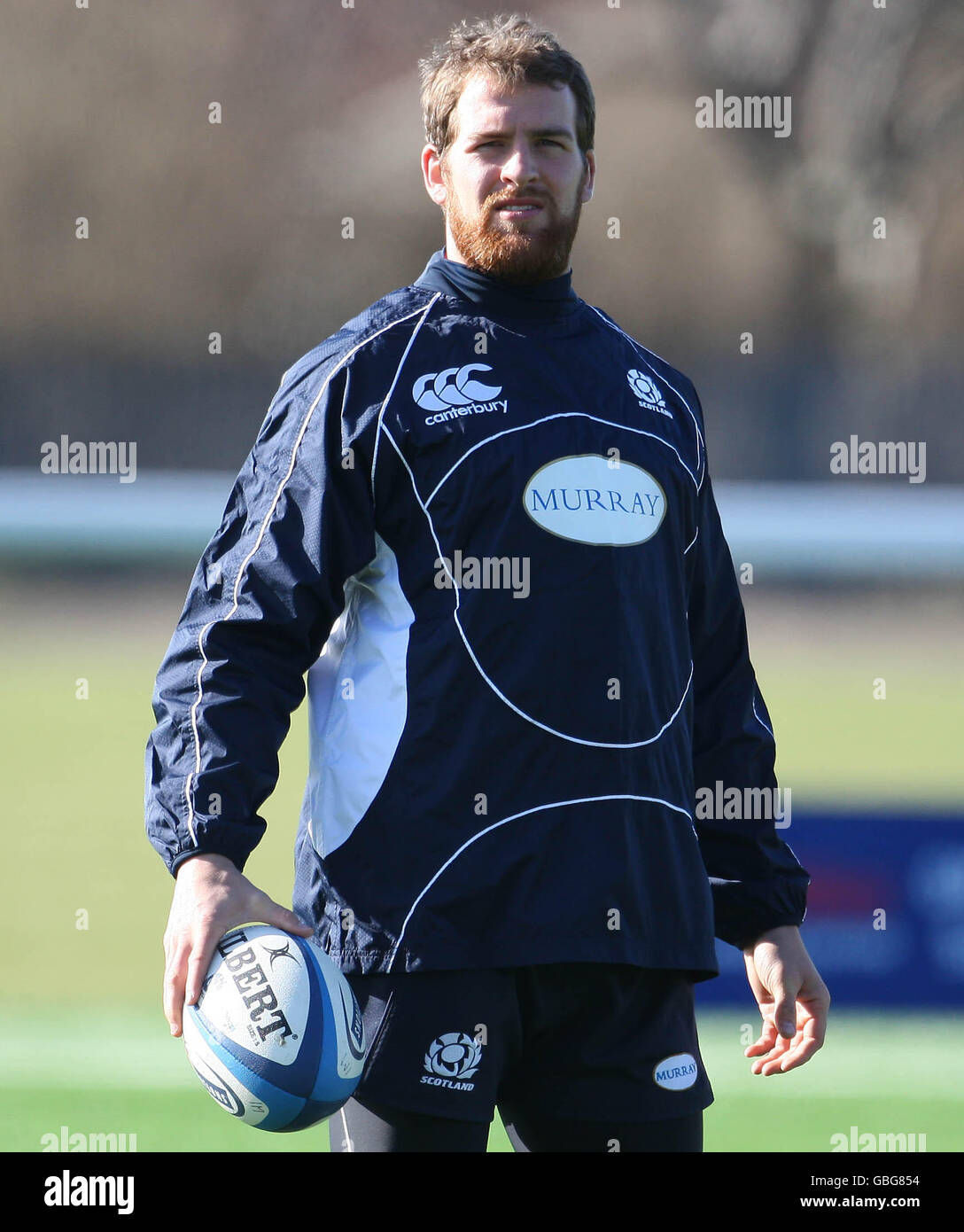 Rory Lamont during a training session at Murrayfield, Edinburgh Stock ...