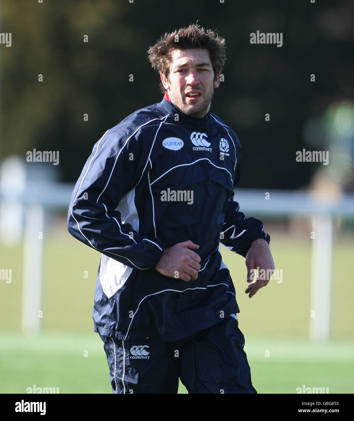 Nathan hines during a training session at murrayfield hi-res stock ...
