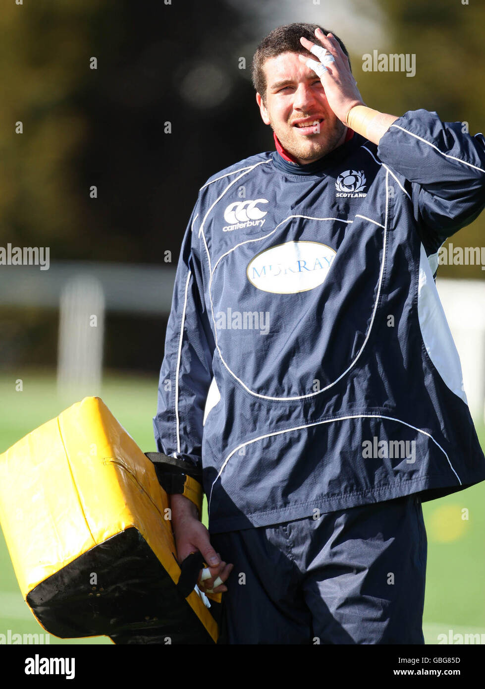 Jim Hamilton during a training session at Murrayfield, Edinburgh Stock ...