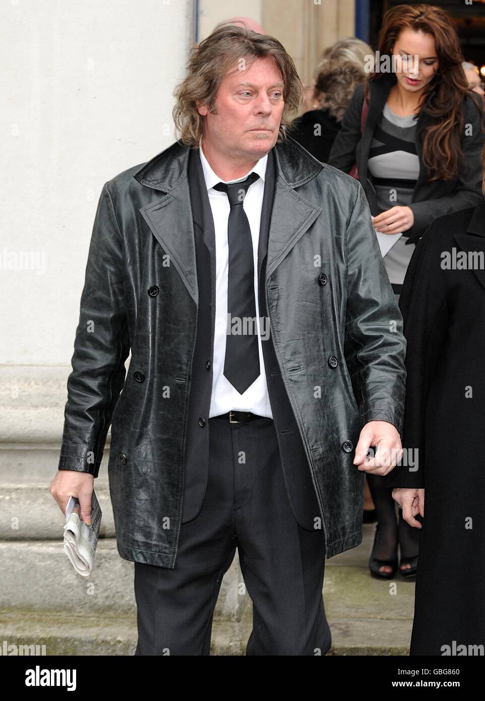 David Spinx attends the funeral of Wendy Richard at St Marylebone ...