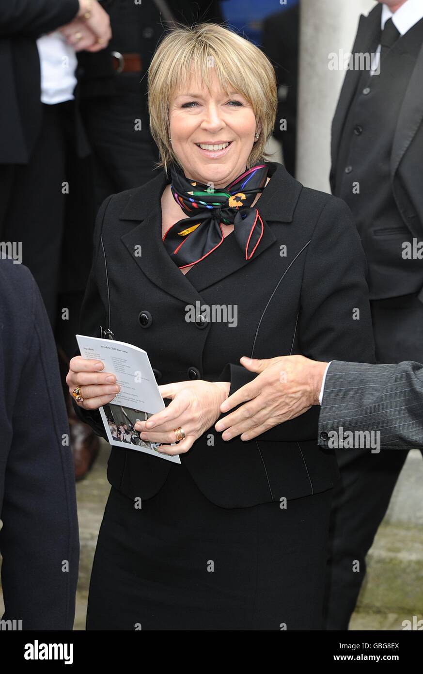 Fern Britton attends the funeral of Wendy Richard at St Marylebone ...