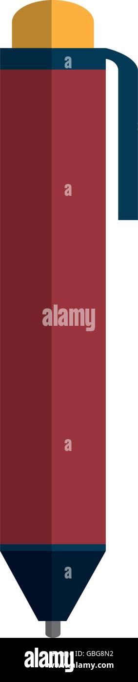 Office pen isolated flat icon Stock Vector Image & Art - Alamy