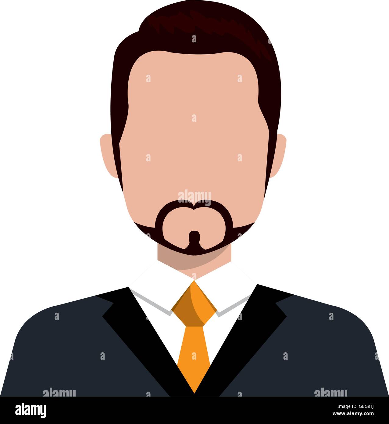 Executive businessman profile isolated icon Stock Vector Image & Art ...