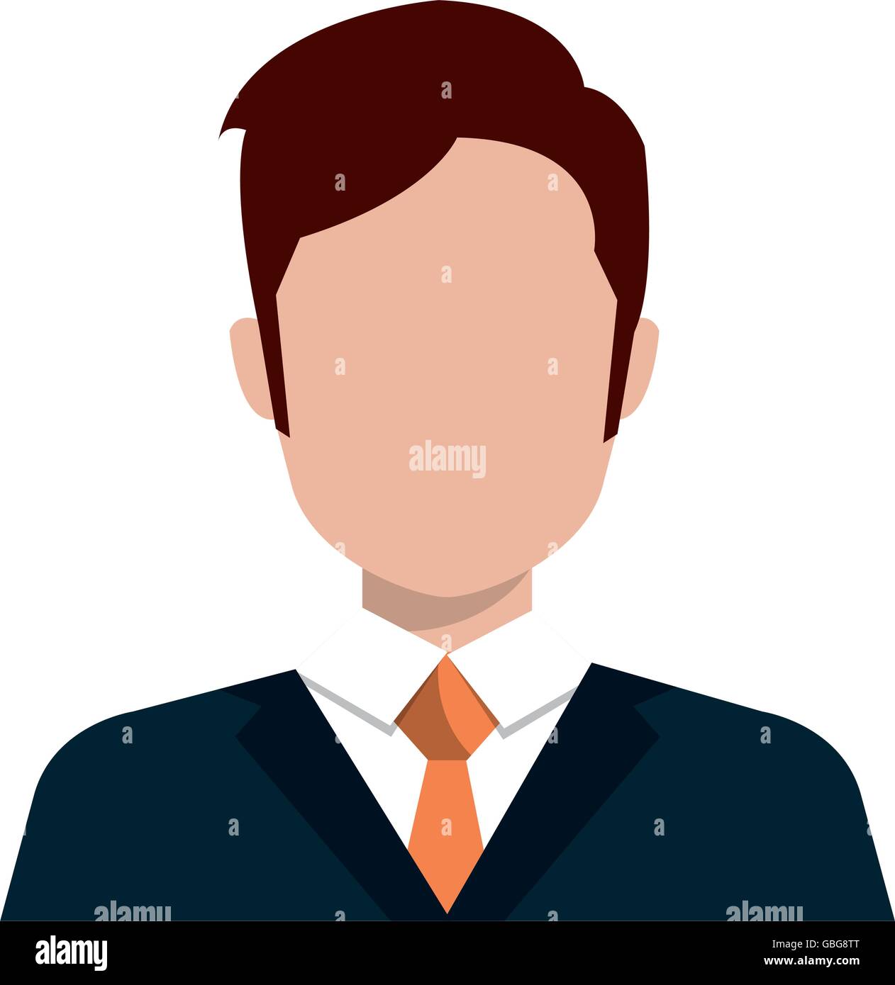 Executive businessman profile isolated icon Stock Vector Image & Art ...