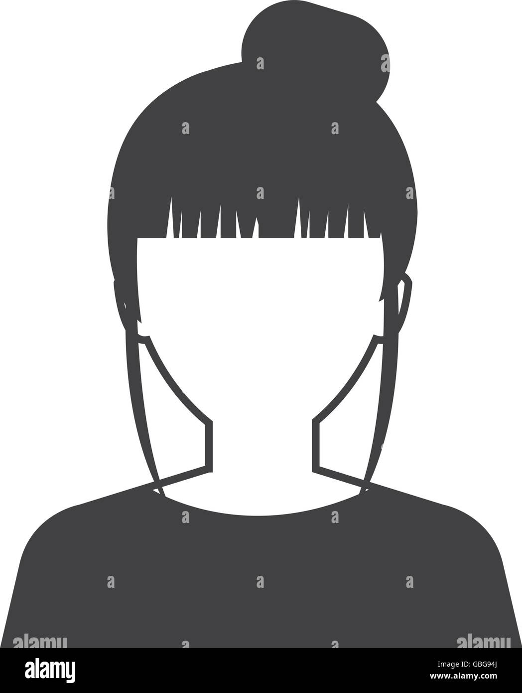 Young executive woman profile icon Stock Vector Image & Art - Alamy