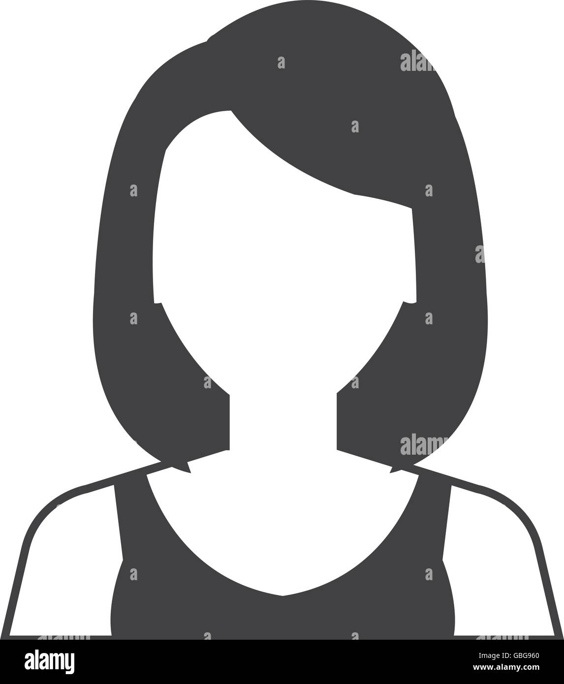 Young executive woman profile icon Stock Vector Image & Art - Alamy