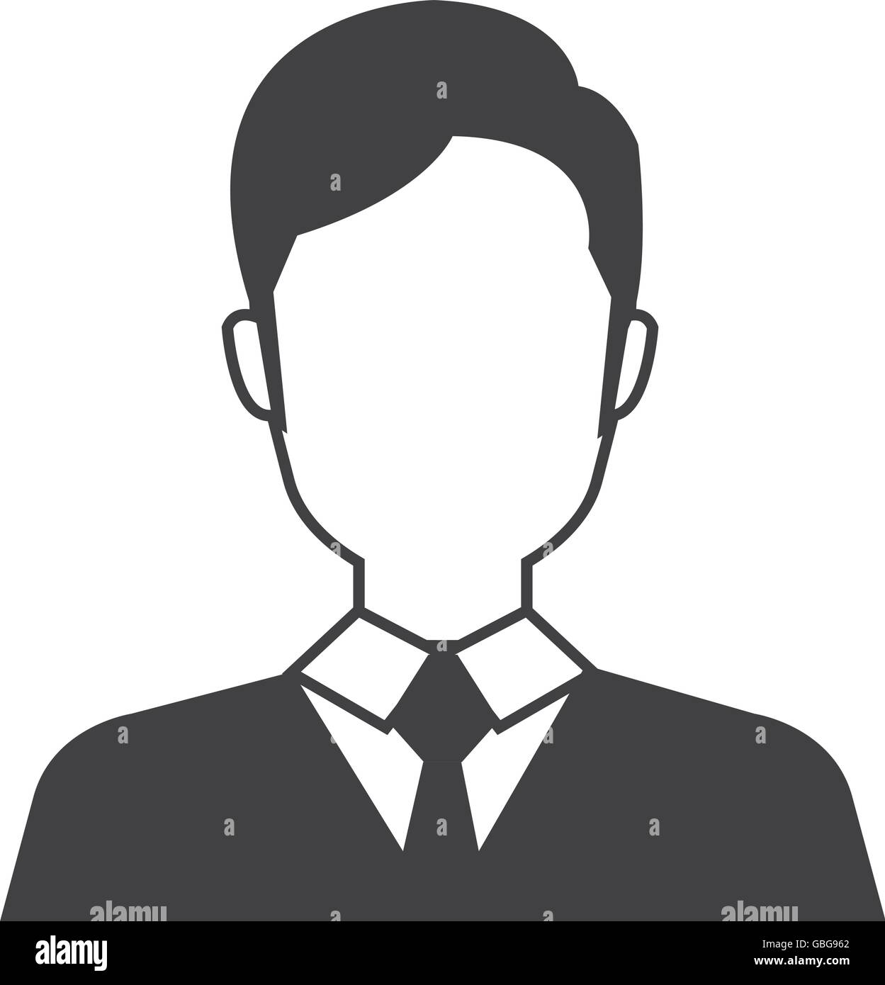 Executive businessman profile isolated icon Stock Vector Image & Art ...