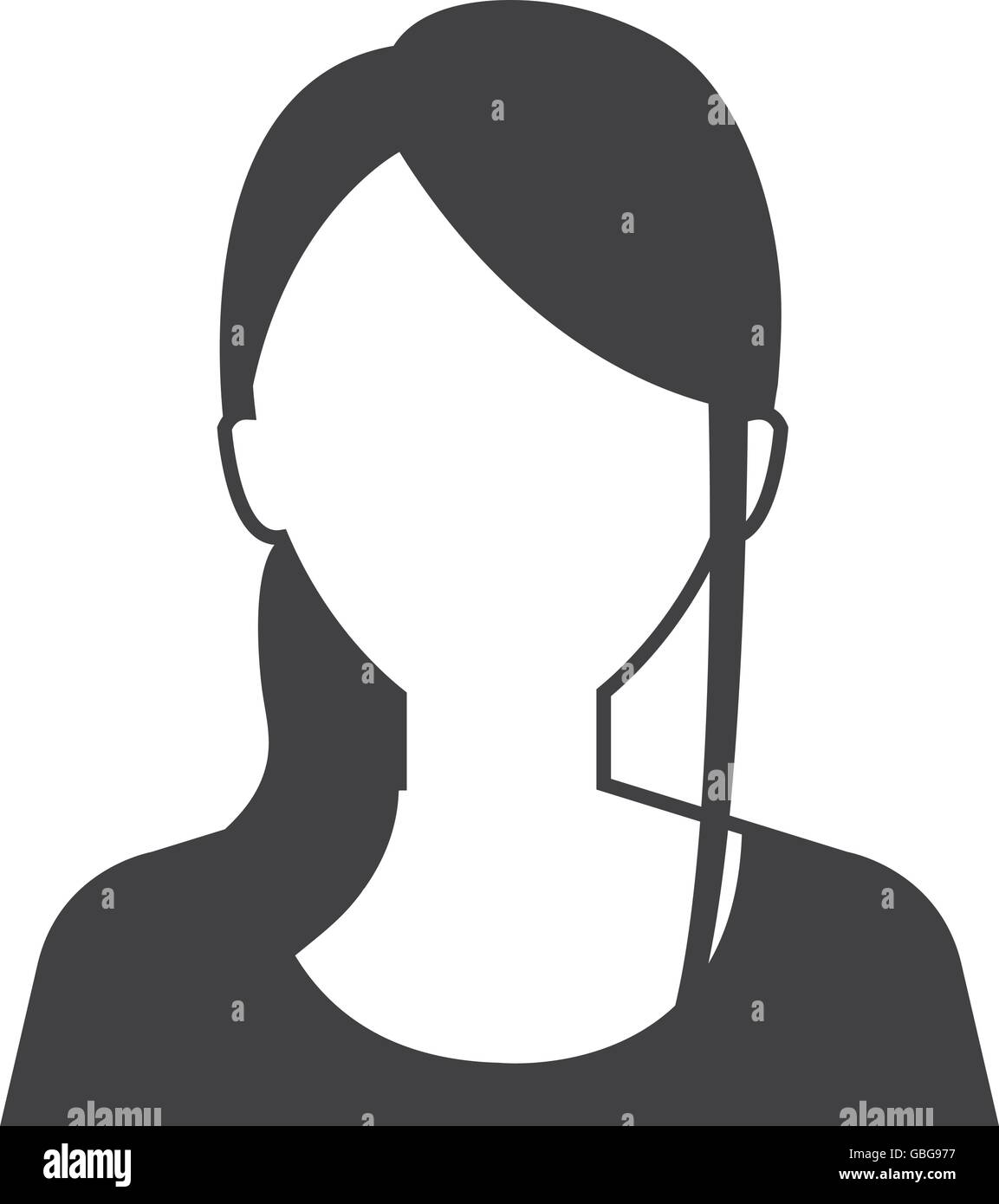 Young executive woman profile icon Stock Vector Image & Art - Alamy