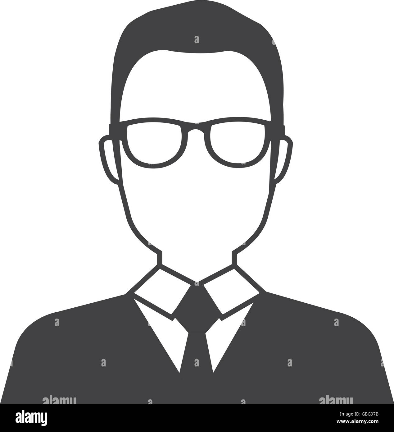 Executive businessman profile isolated icon Stock Vector Image & Art ...
