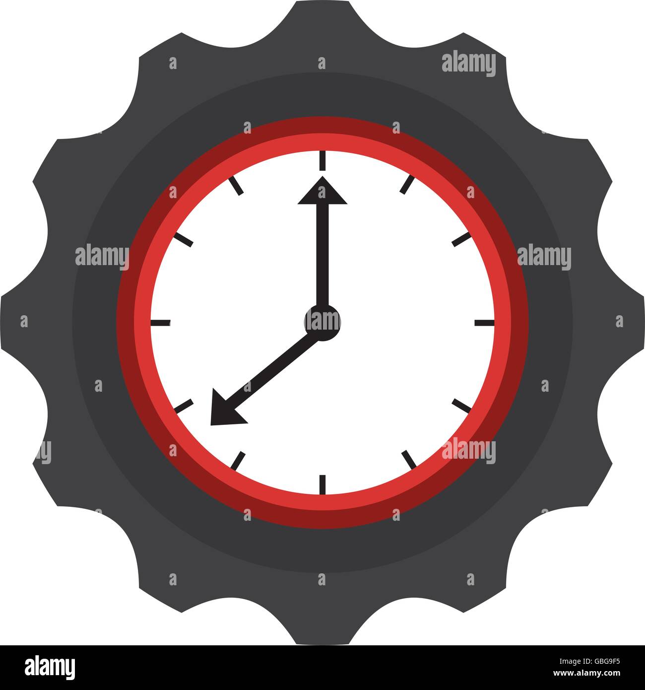 Time and clock isolated flat icon Stock Vector Image & Art - Alamy