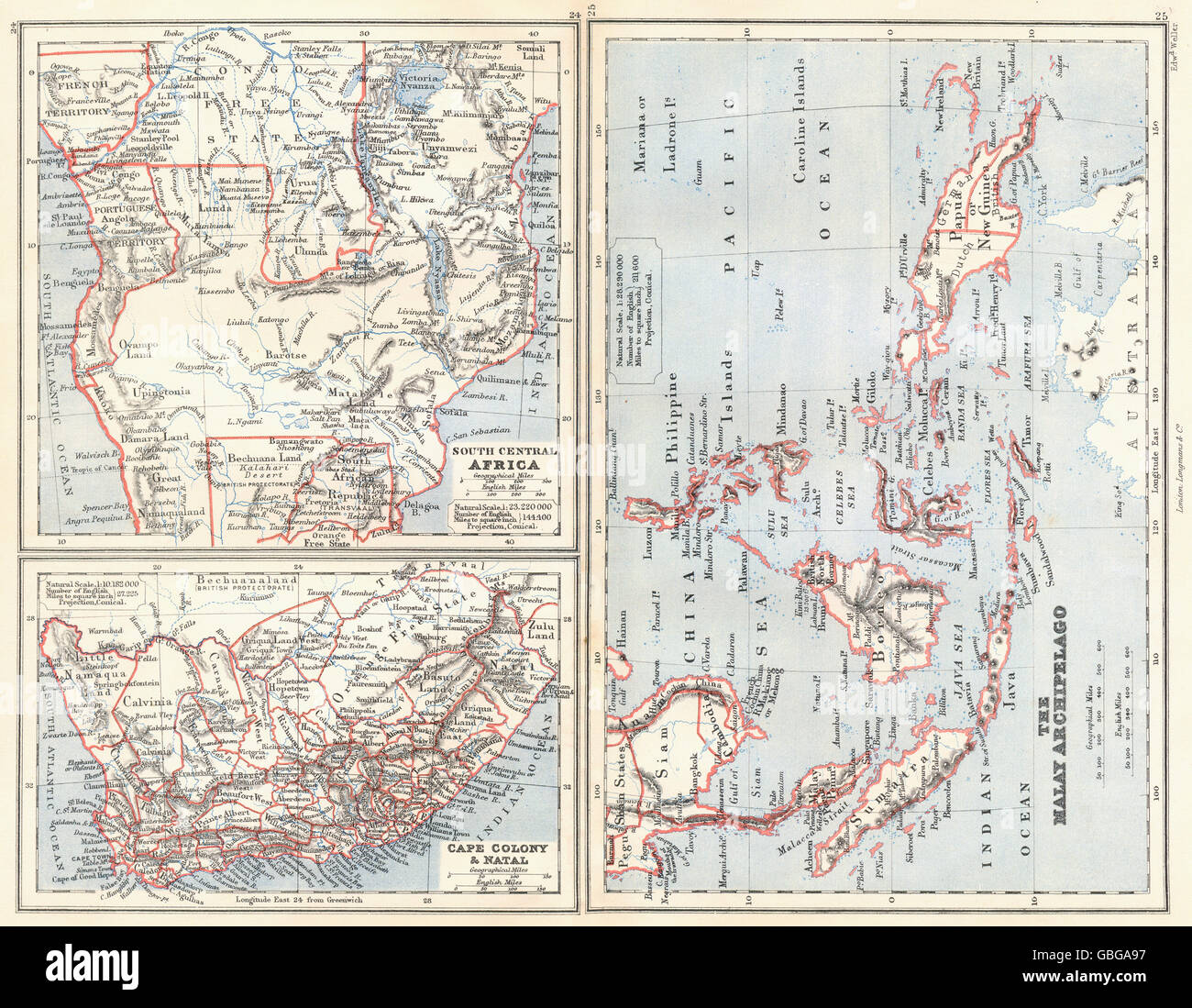 Map of the colony of natal hi-res stock photography and images - Alamy