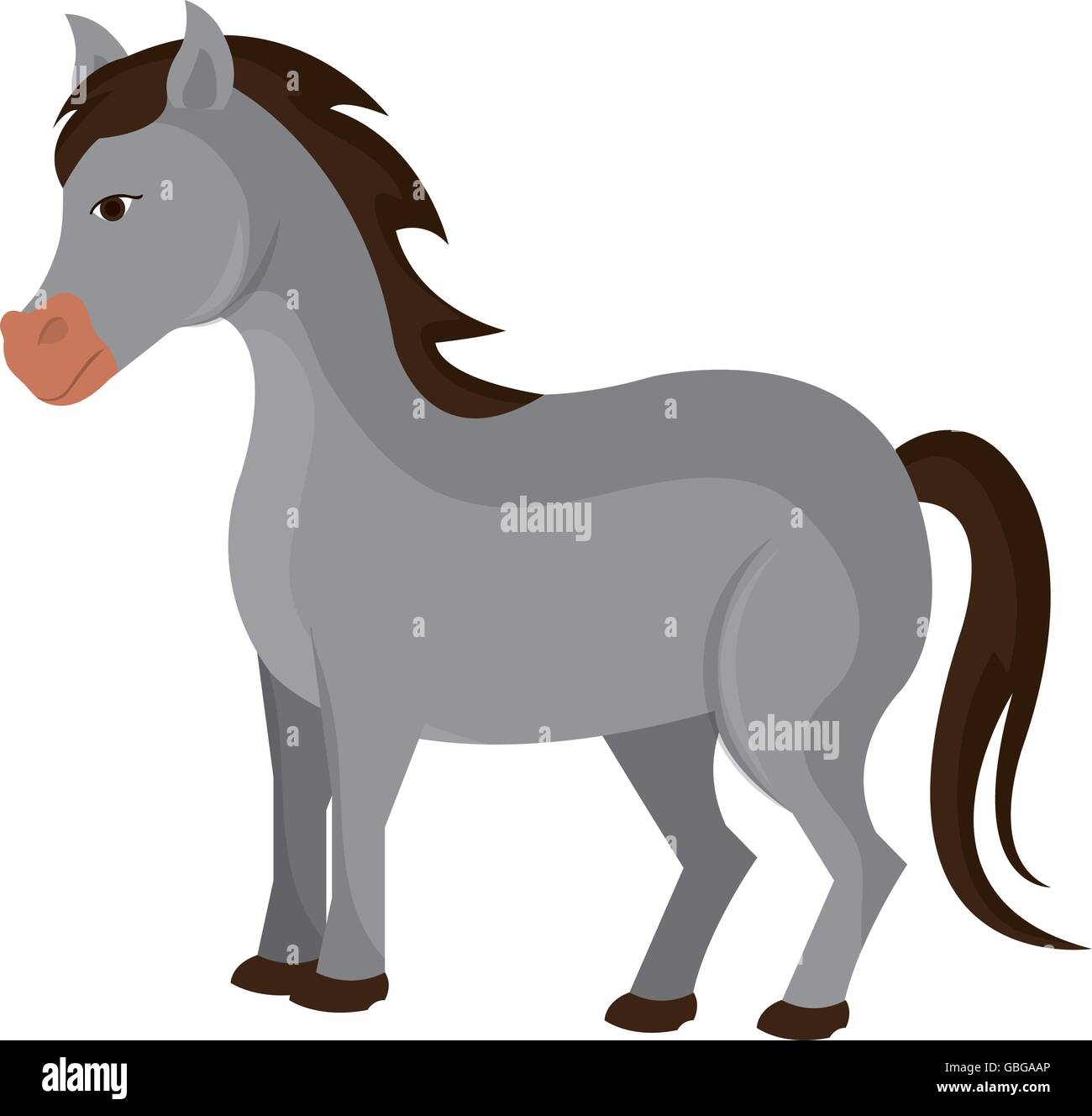 Horse farm animal isolated icon Stock Vector Image & Art - Alamy