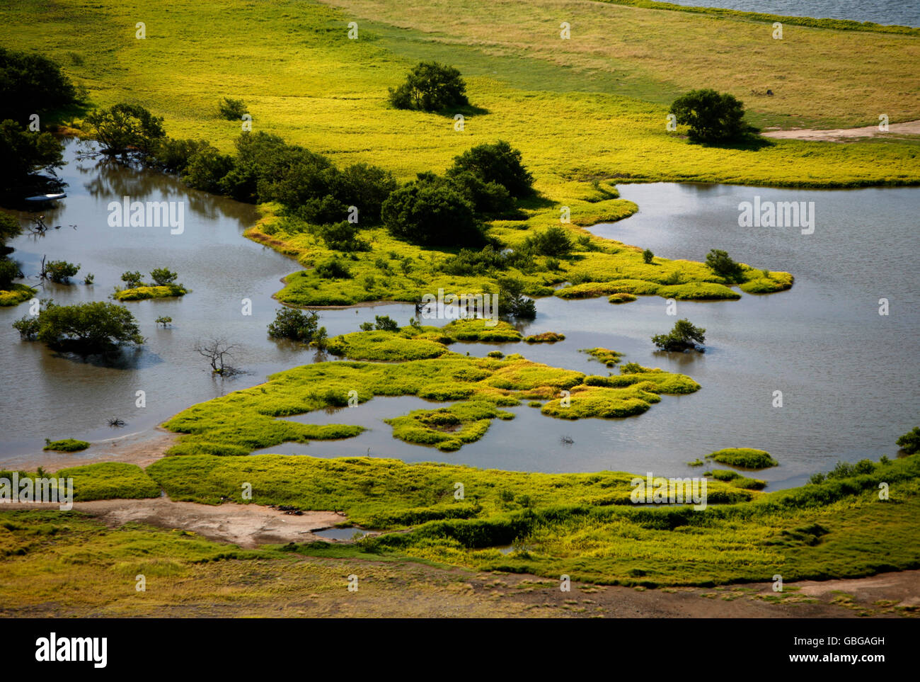 the landscape near the village on the Gran Roque Island at the Los ...