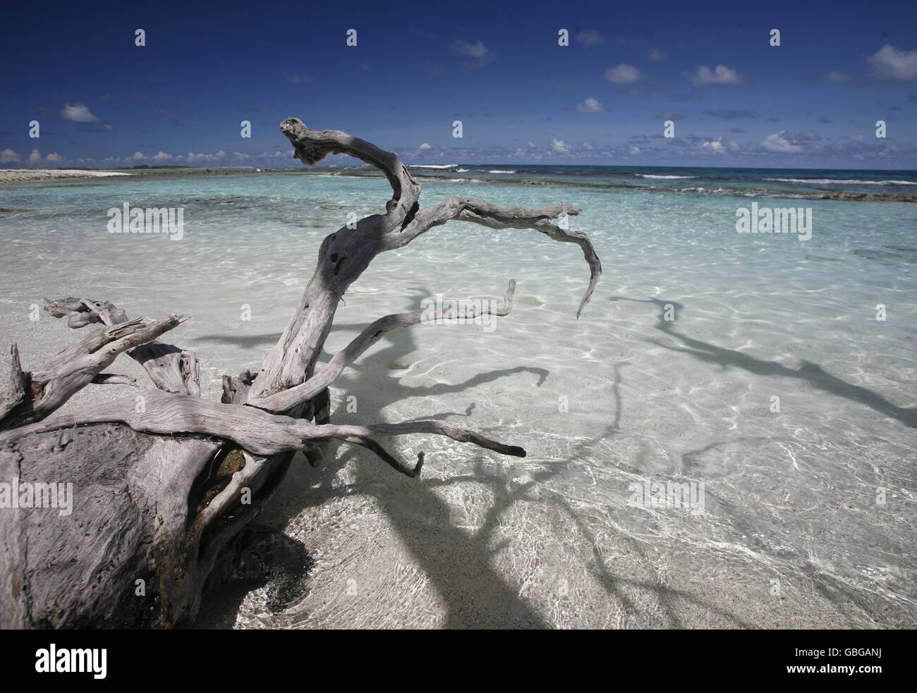 a beach at the village on the Gran Roque Island at the Los Roques ...