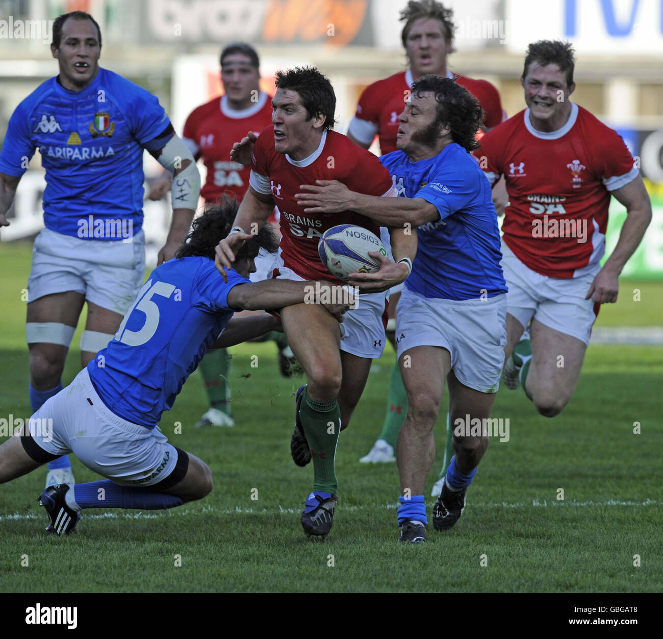 Rugby union rbs nations championship 2009 italy wales stadio flaminio hi-res stock photography ...