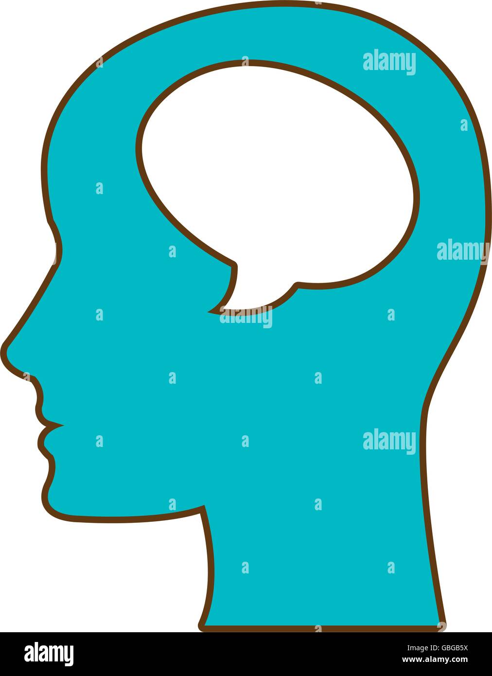 Human mind thinking, isolated icon Stock Vector Image & Art - Alamy