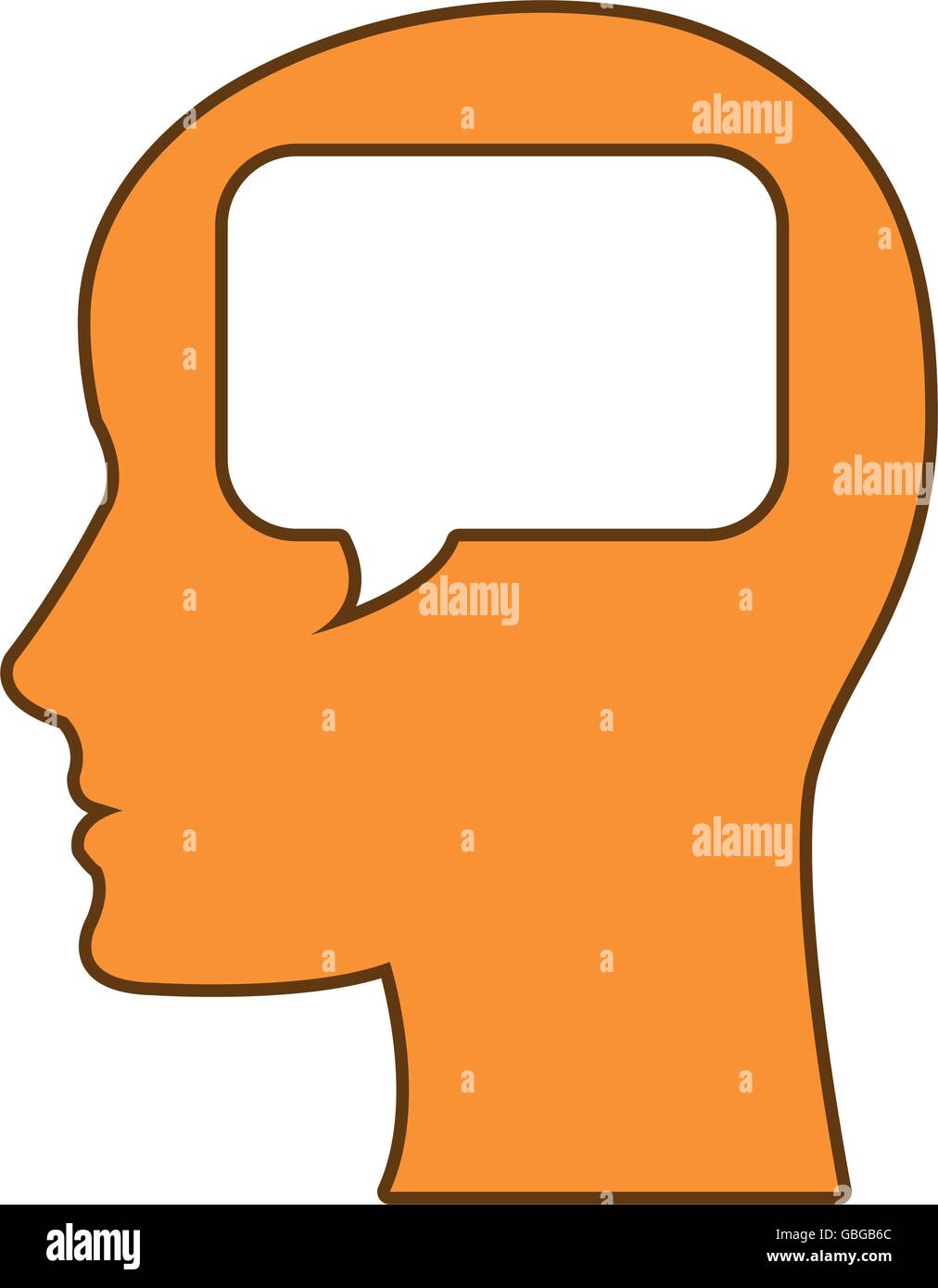 Human mind thinking, isolated icon Stock Vector Image & Art - Alamy