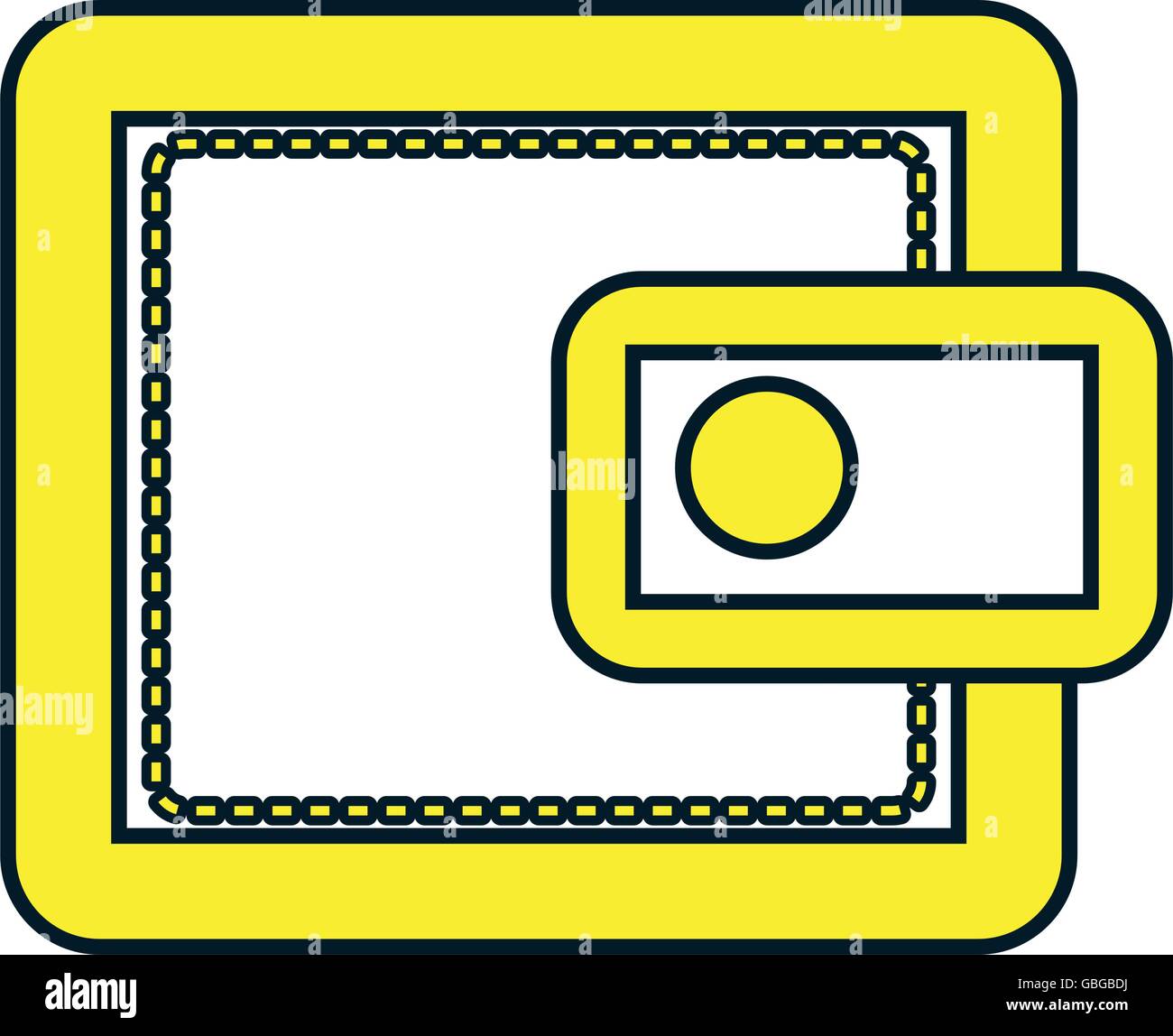 Yellow wallet over white background Stock Vector Image & Art - Alamy