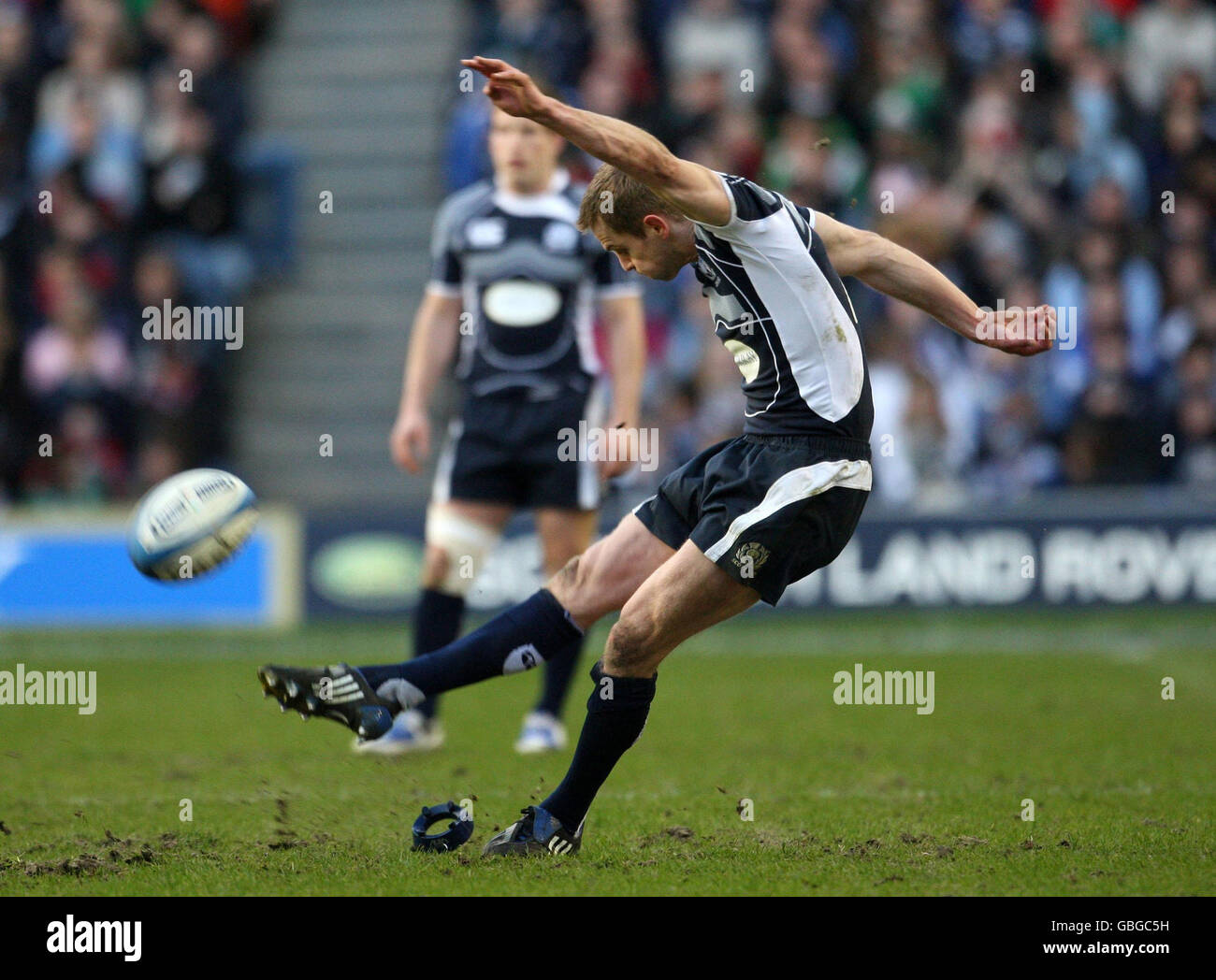 Scotland's kicks a penalty Chris Paterson during the RBS 6 Nations ...