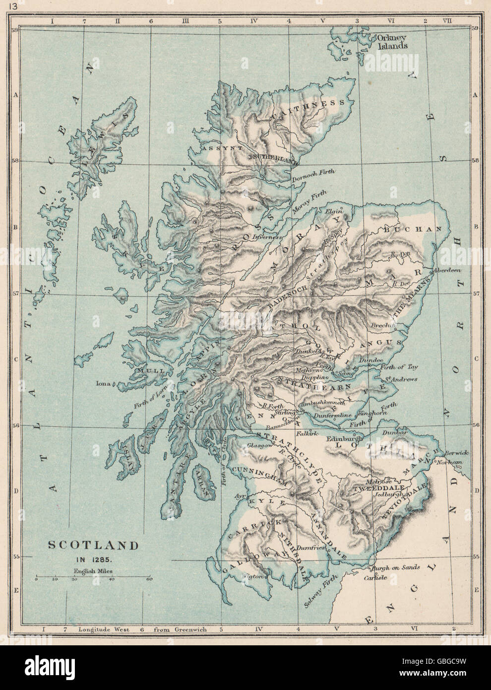 Scotland map regions hi-res stock photography and images - Alamy