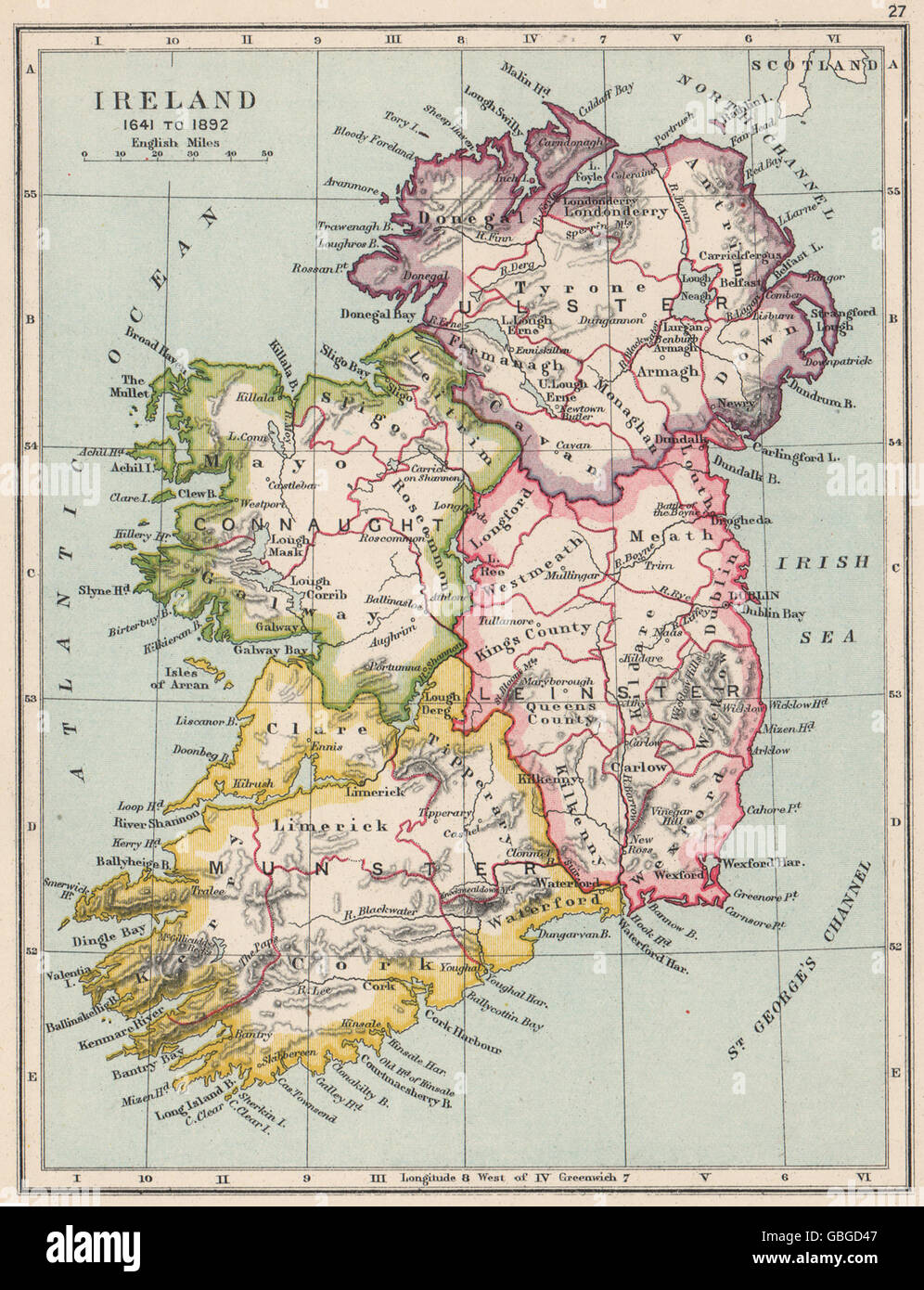 Map of ireland provinces hi-res stock photography and images - Alamy