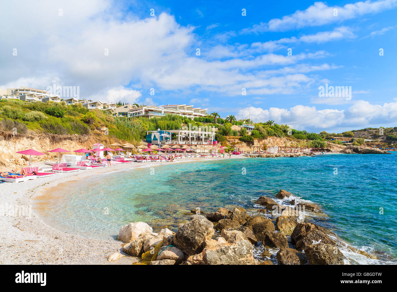 A view of beach in Proteas bay, Samos island, Greece Stock Photo - Alamy