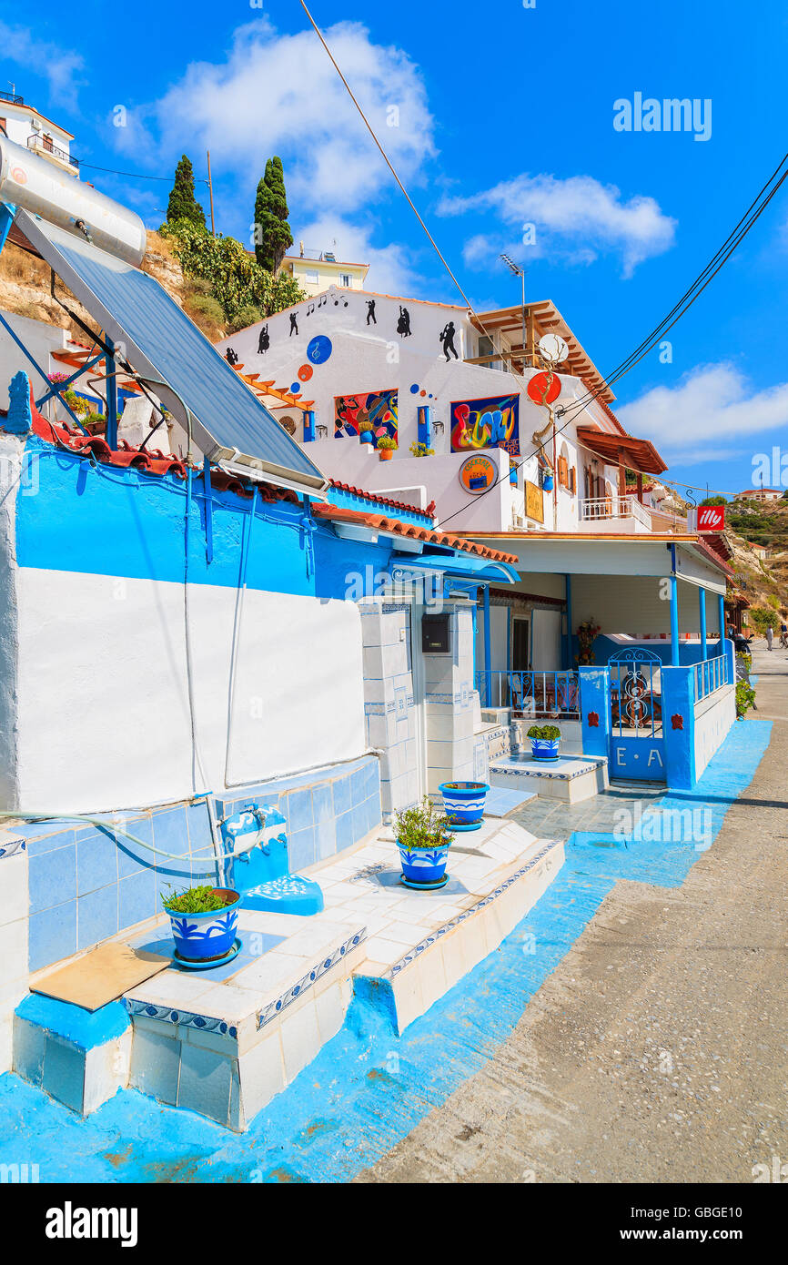 Old street of samos town hi-res stock photography and images - Alamy