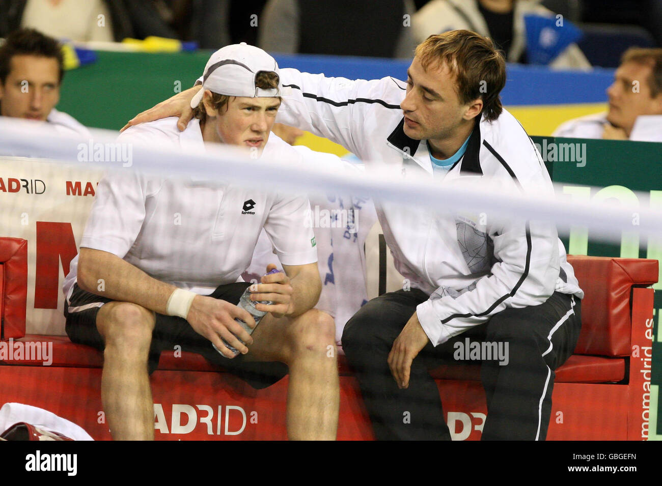 Ukraine's Illya Marchenko (left) and Coach Orest Tereshchuk (right ...