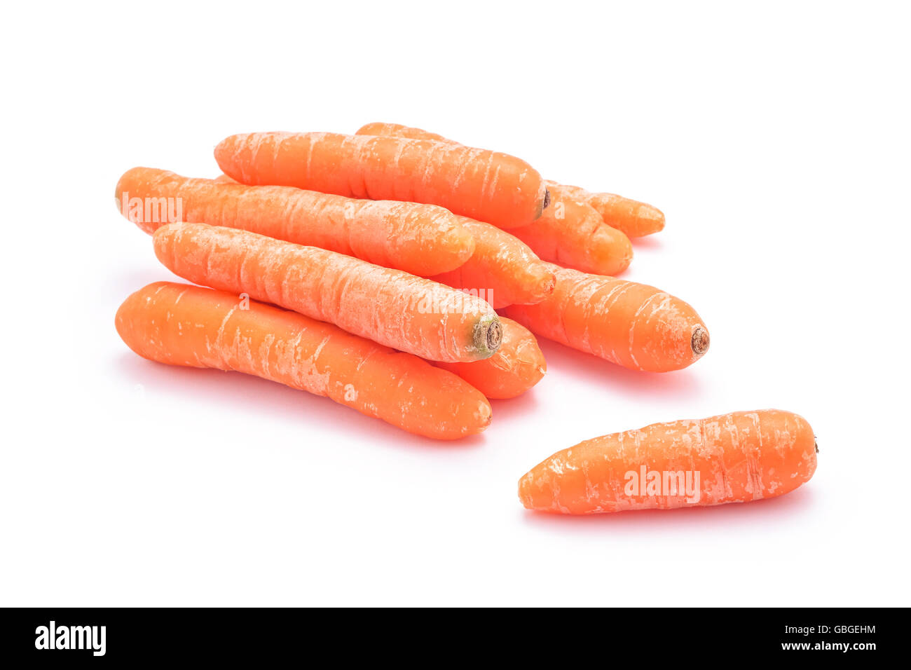 bio organic carrots isolated on white Stock Photo - Alamy