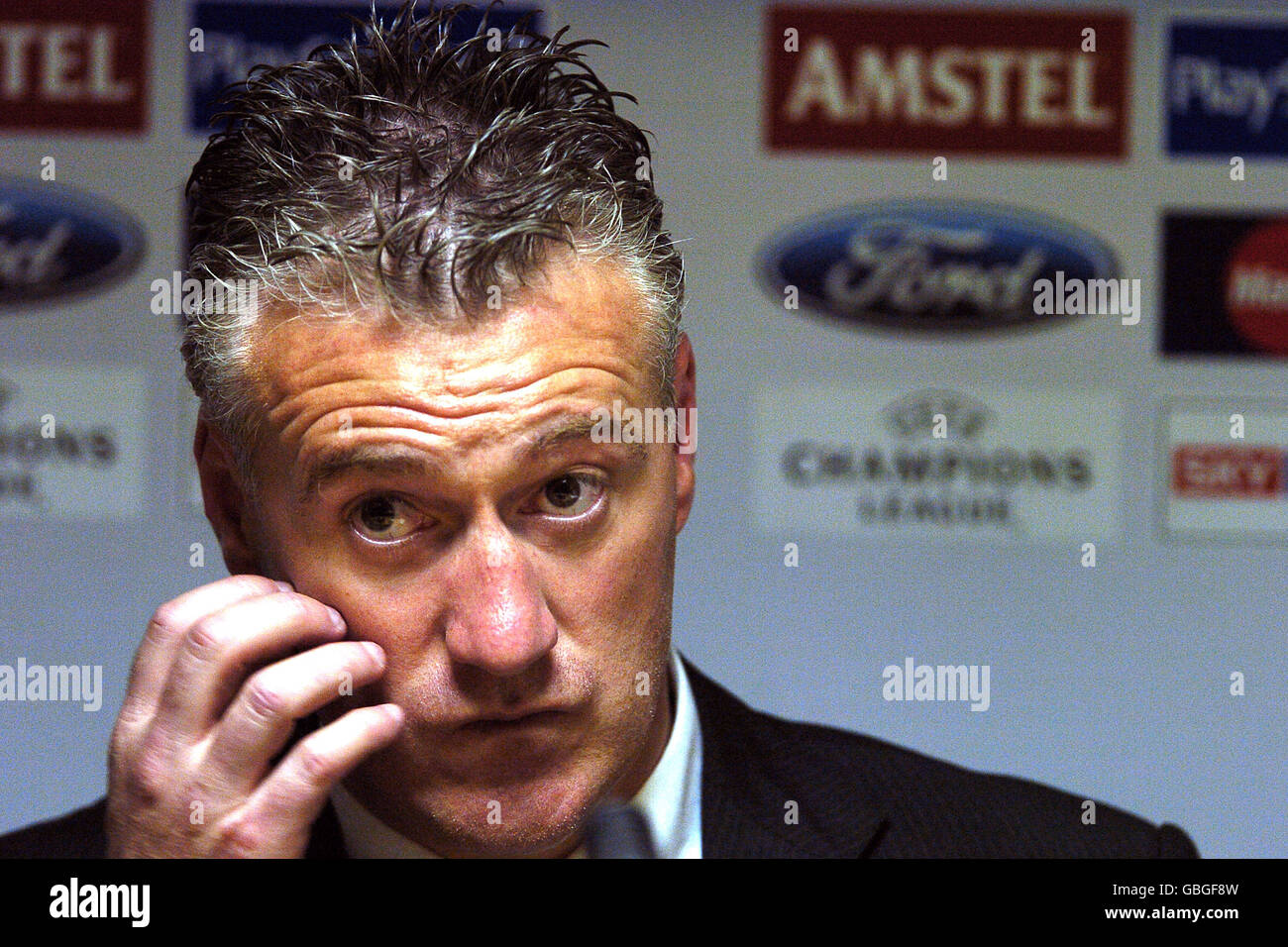 Chelsea v monaco monaco manager didier deschamps hi-res stock ...