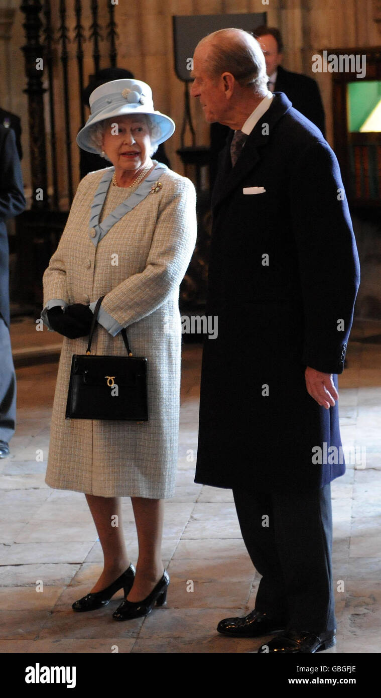 Britain's Queen Elizabeth II and the Duke of Edinburgh arrive at ...