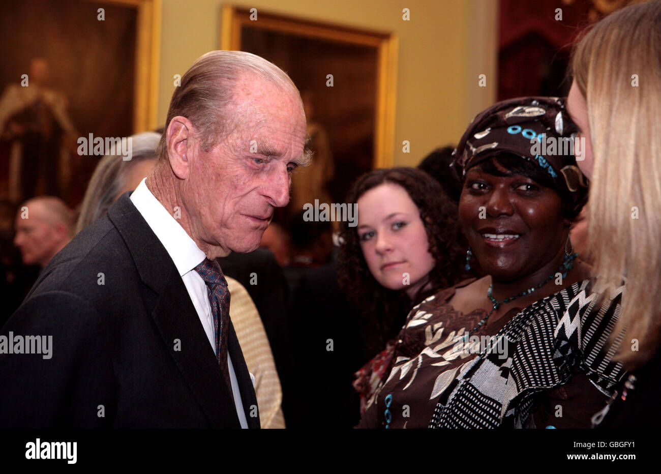 The Duke of Edinburgh meets guests during a Commonwealth Day Reception ...