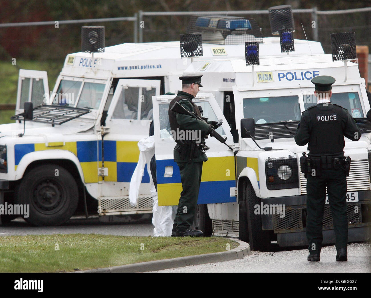 Police officer shot in Northern Ireland Stock Photo - Alamy