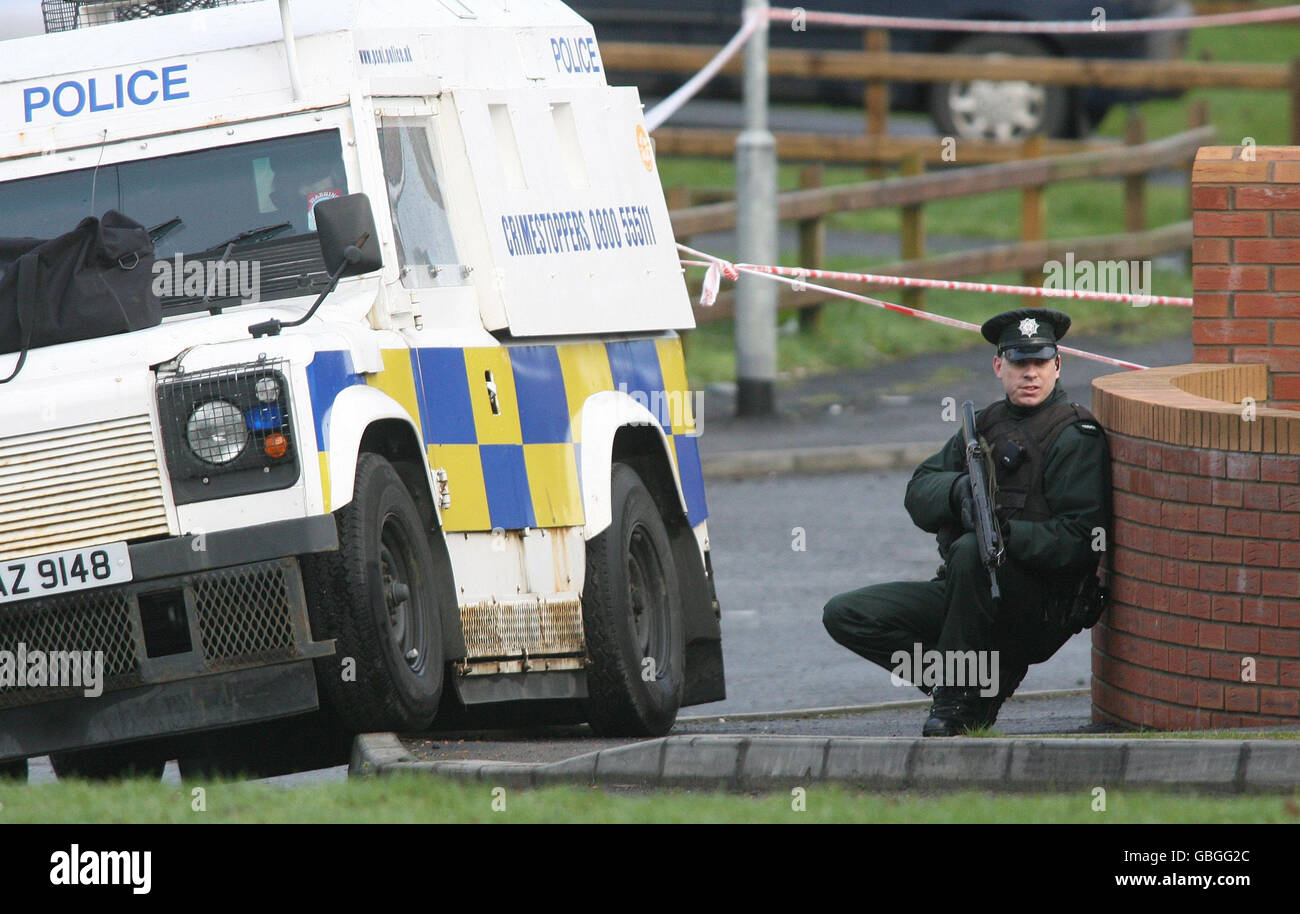 Police officer shot in Northern Ireland Stock Photo - Alamy
