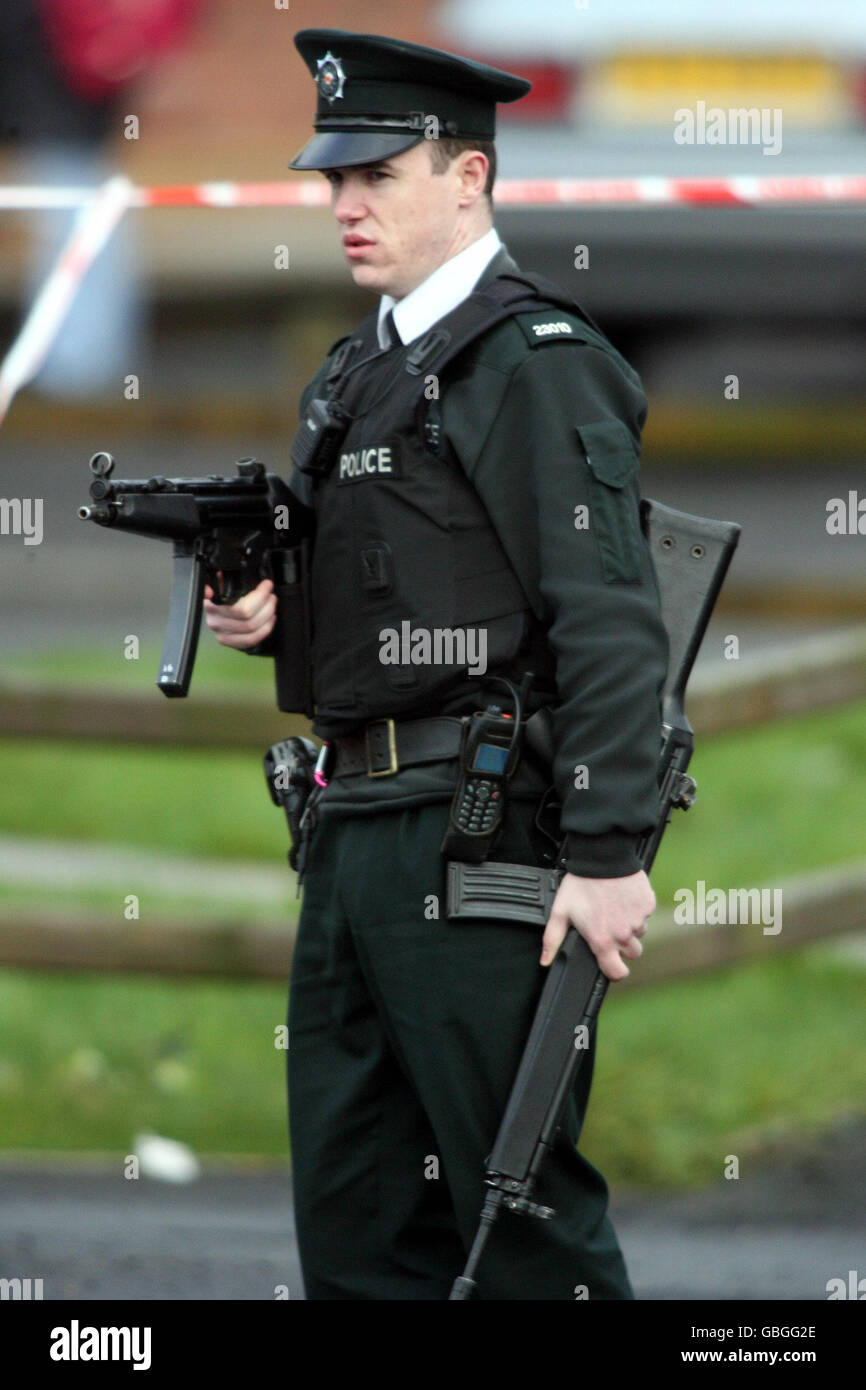 Police officer shot in Northern Ireland Stock Photo - Alamy