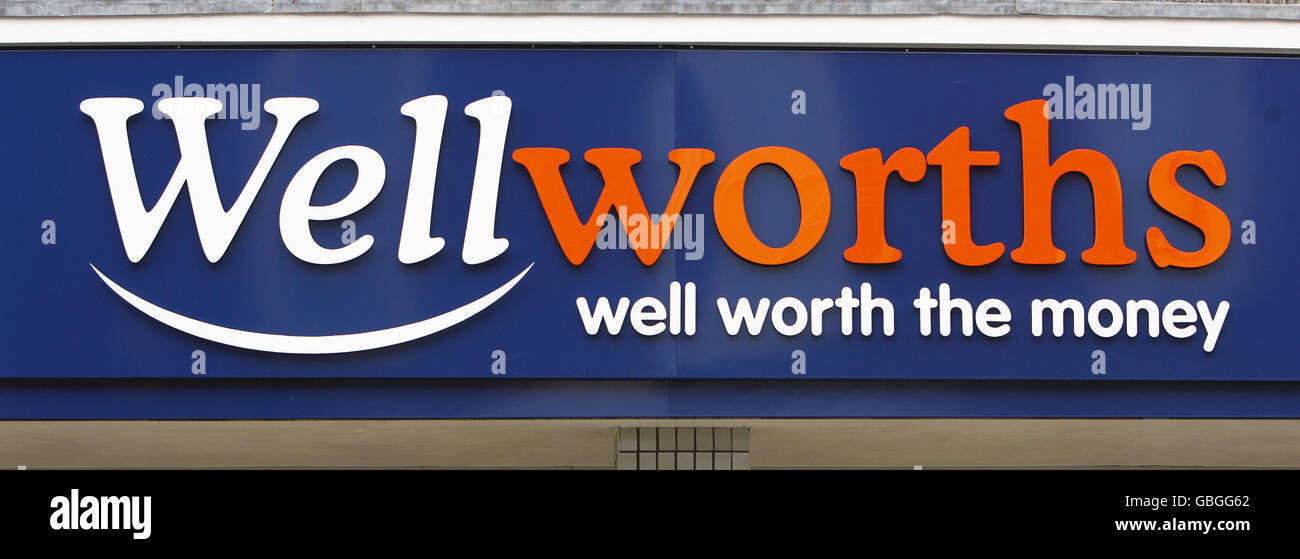 Now rebranded as wellworths sign in dorchester hi-res stock photography ...