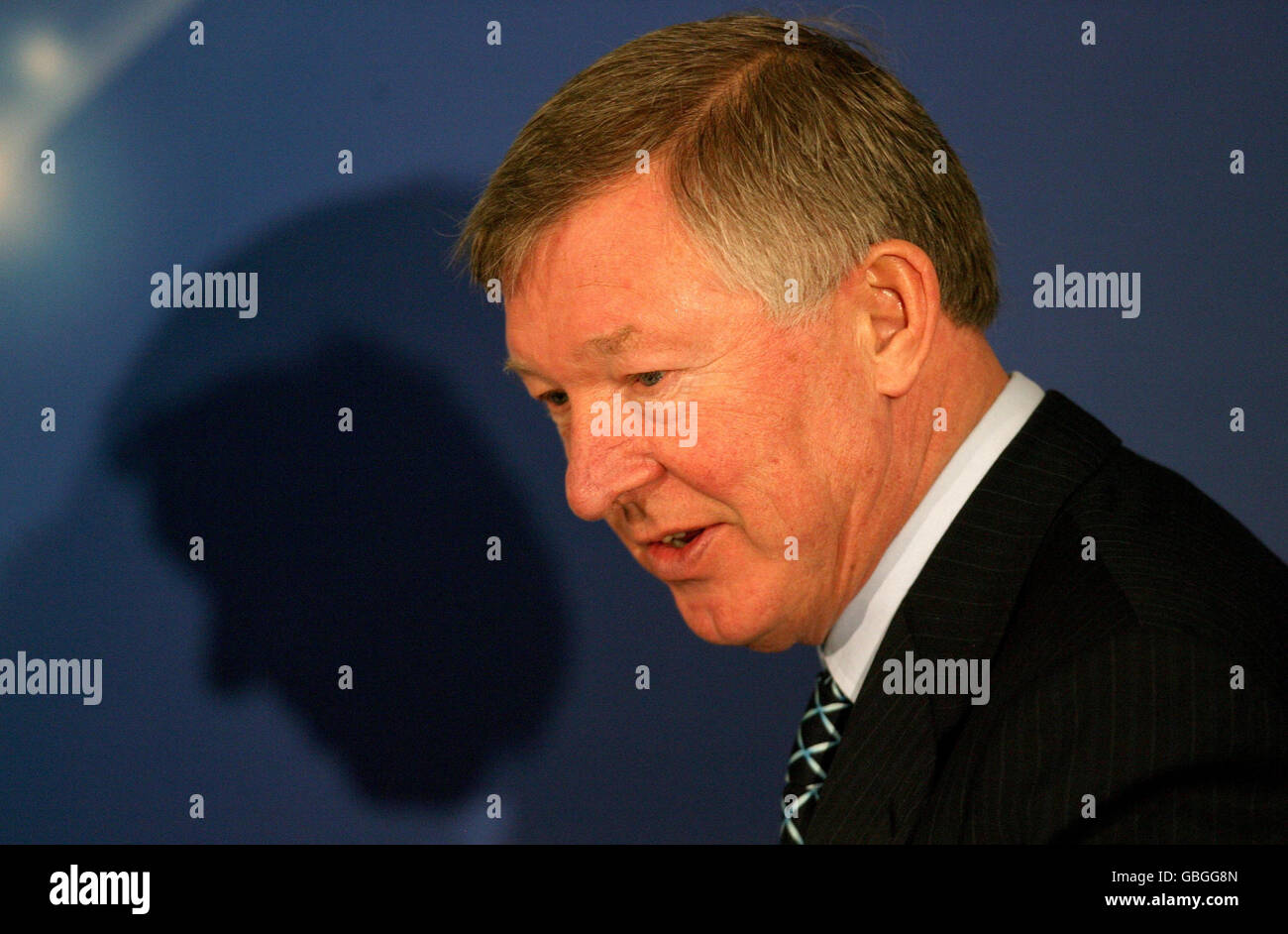 Soccer manchester united press conference carrington hi-res stock ...