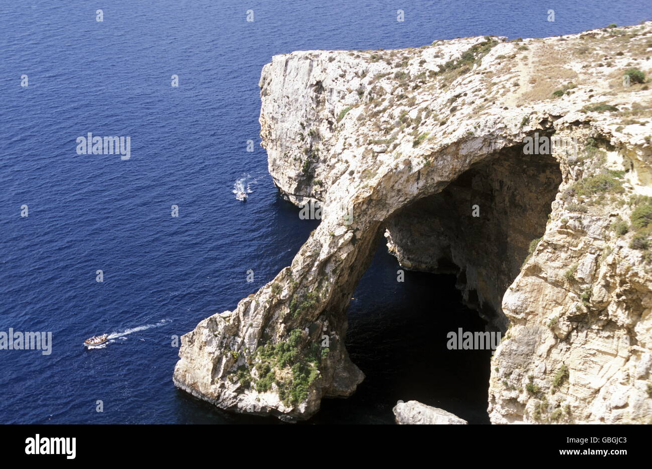 The Ghar Hasan Cave at the eastcoast of Malta in Europe Stock Photo - Alamy