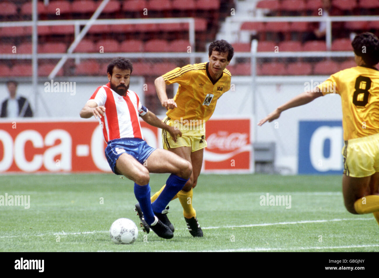 Soccer - World Cup Mexico 1986 - Group B - Iraq v Paraguay Stock Photo ...