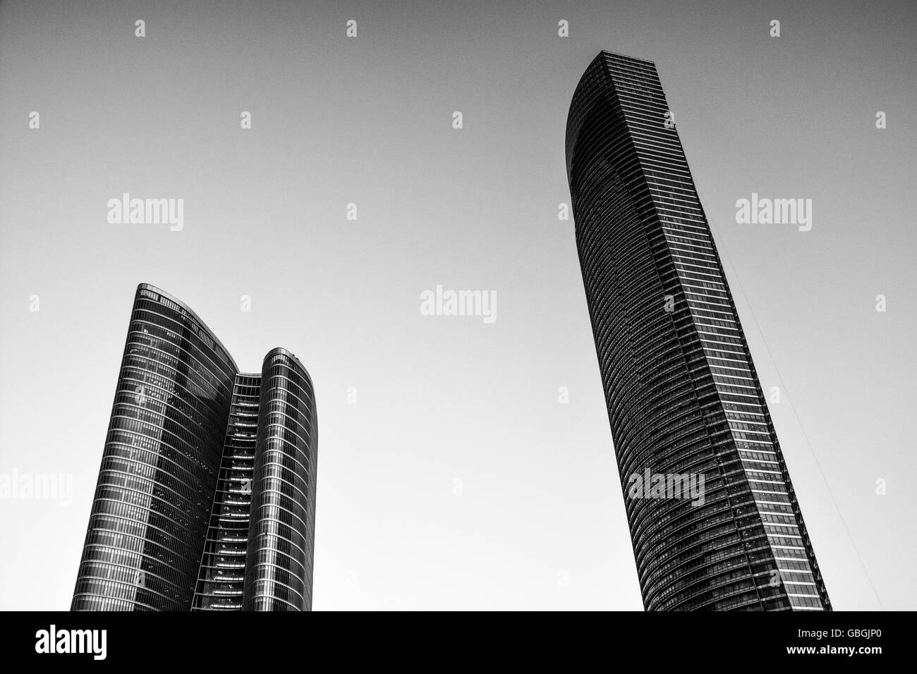 Tall office towers Black and White Stock Photos & Images - Alamy