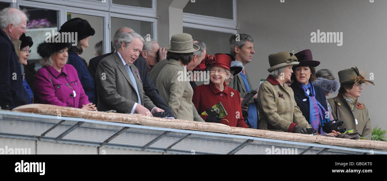 Britain's Queen Elizabeth II in the royal box after the Totesport ...