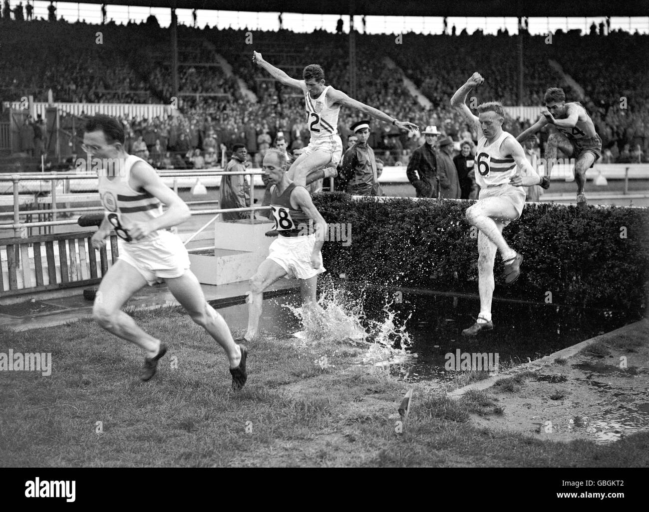 Sport athletics action running Black and White Stock Photos & Images ...