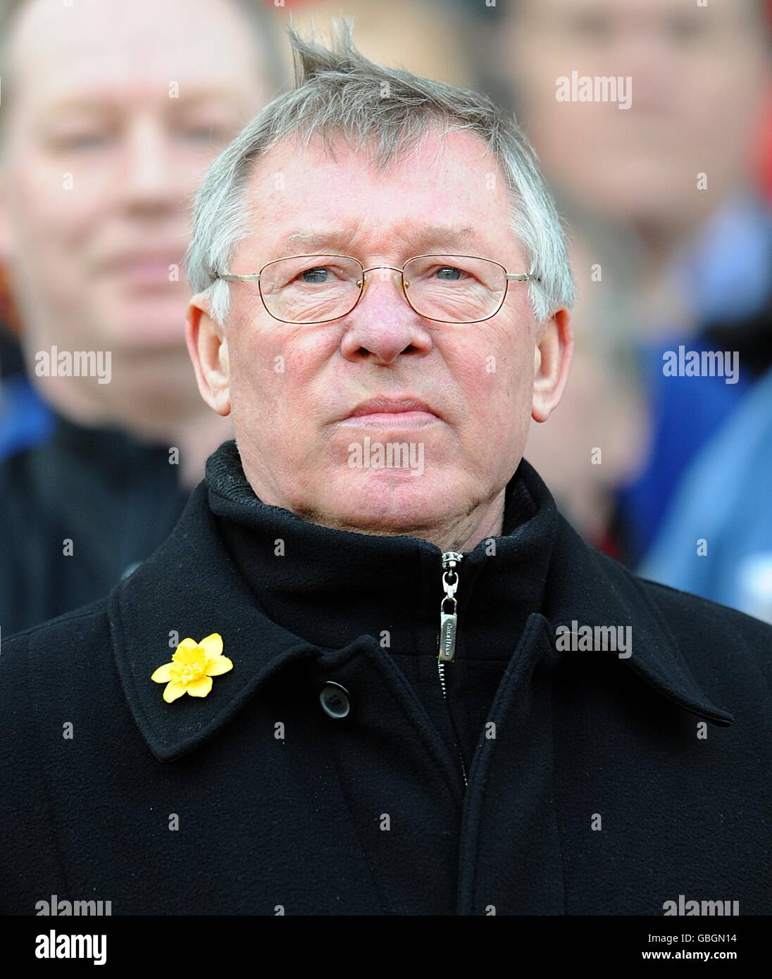 Manchester United manager Alex Ferguson on the touchline Stock Photo ...
