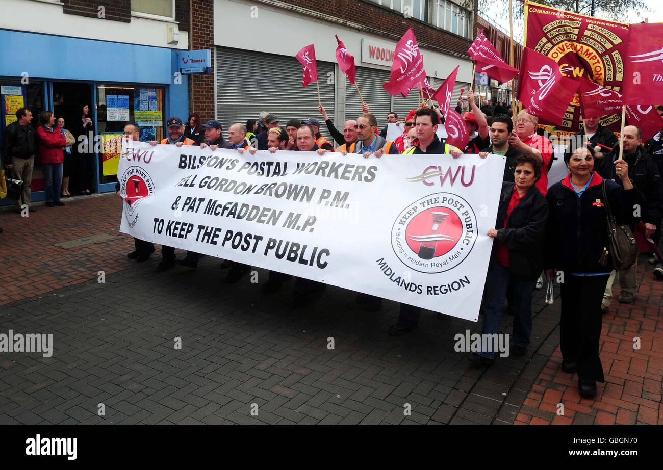 Communication Workers Union demonstration Stock Photo - Alamy
