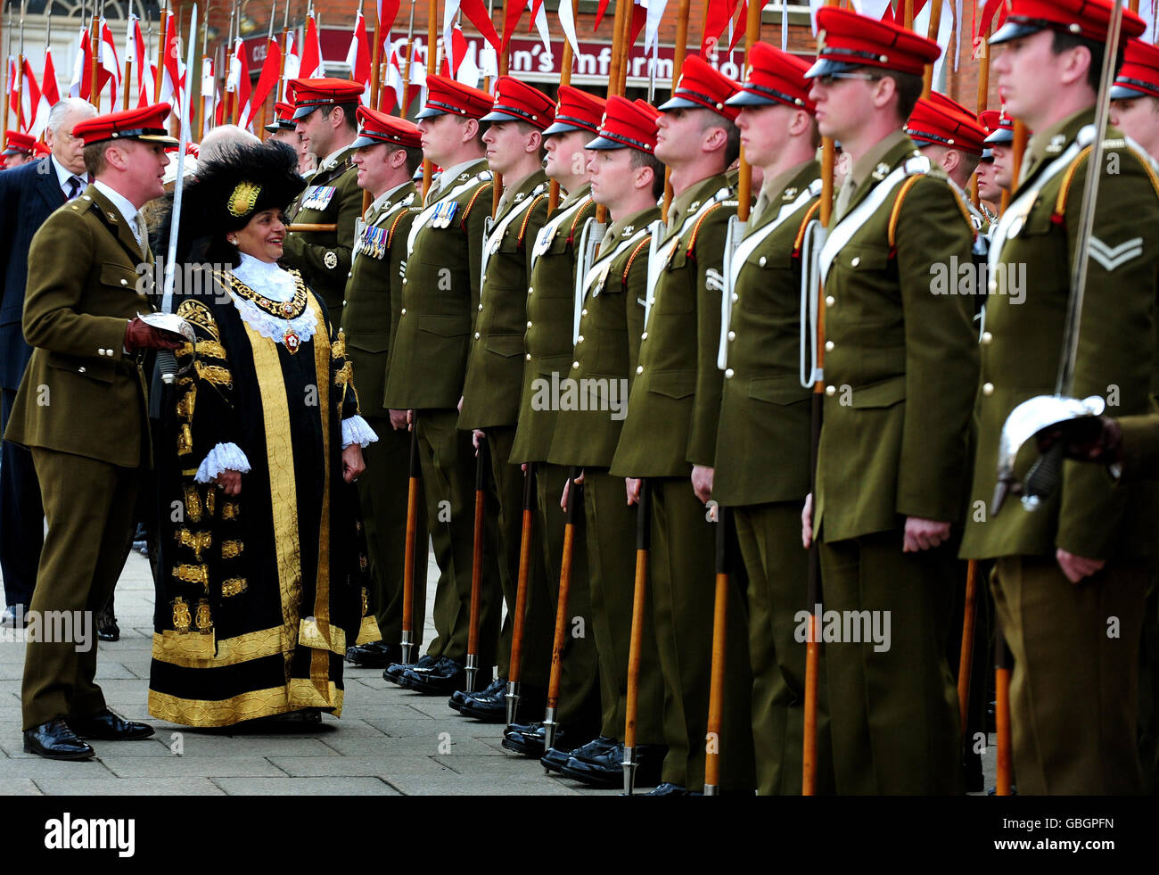Manjula Sood, the country's first Asian woman lord mayor, inspects the ...