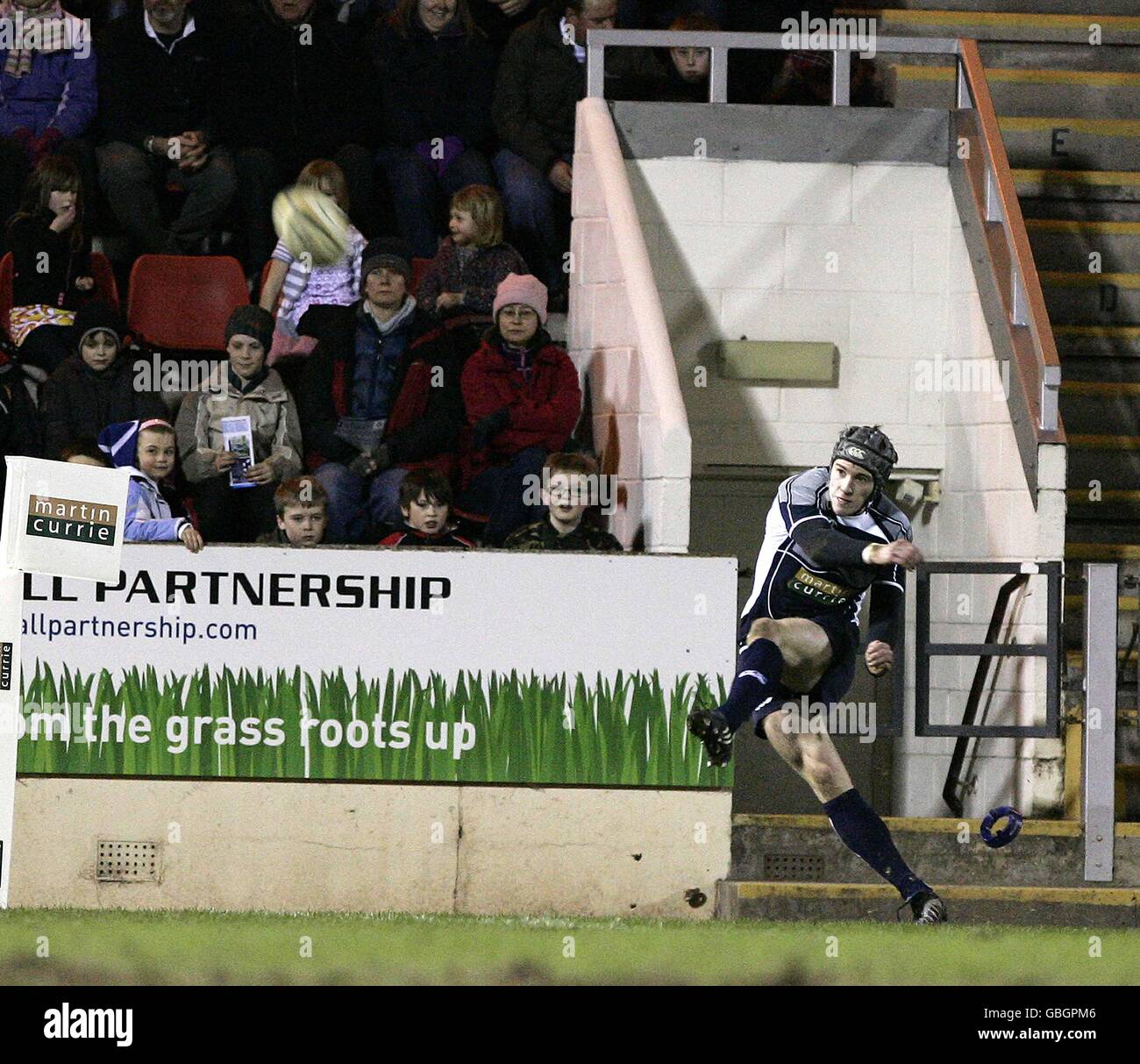Scotlands robbie mcgowan kicks conversion under 20 match mcdiarmid park ...