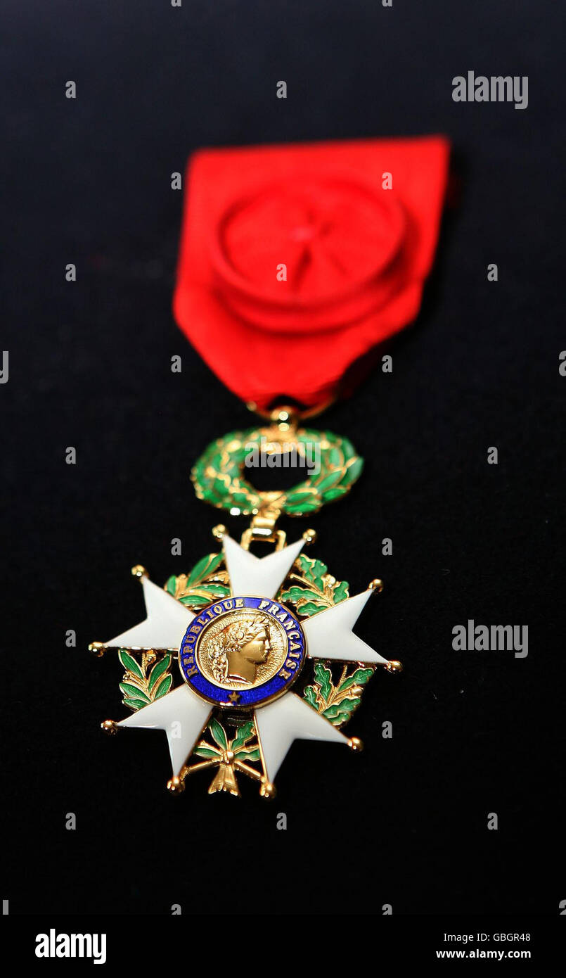 The French Legion of Honour medal which was given to Henry Allingham ...