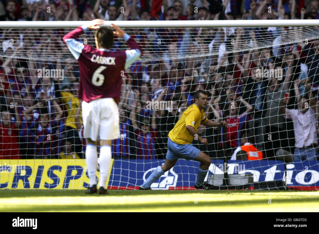 Crystal Palace's Neil Shipperley turns away to celebrate after scoring ...