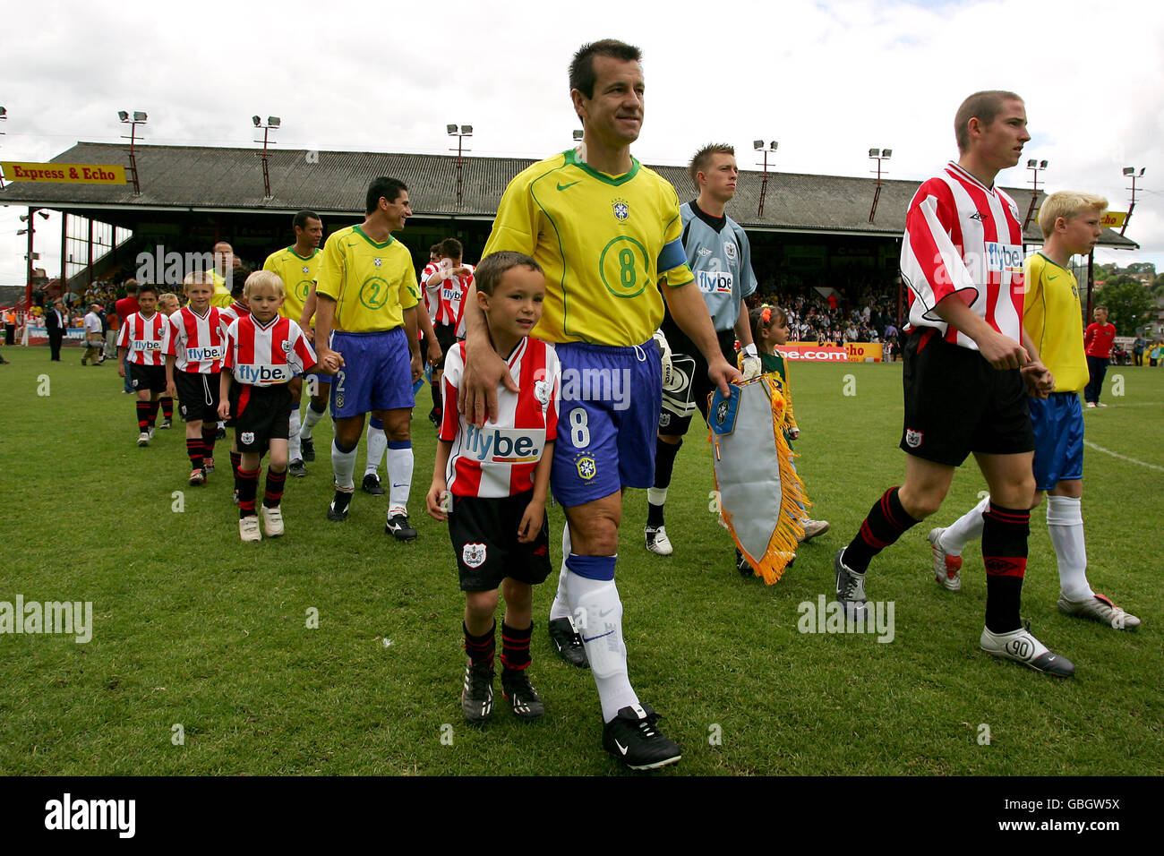 Soccer - Friendly - Exeter City v Brazil Stock Photo - Alamy