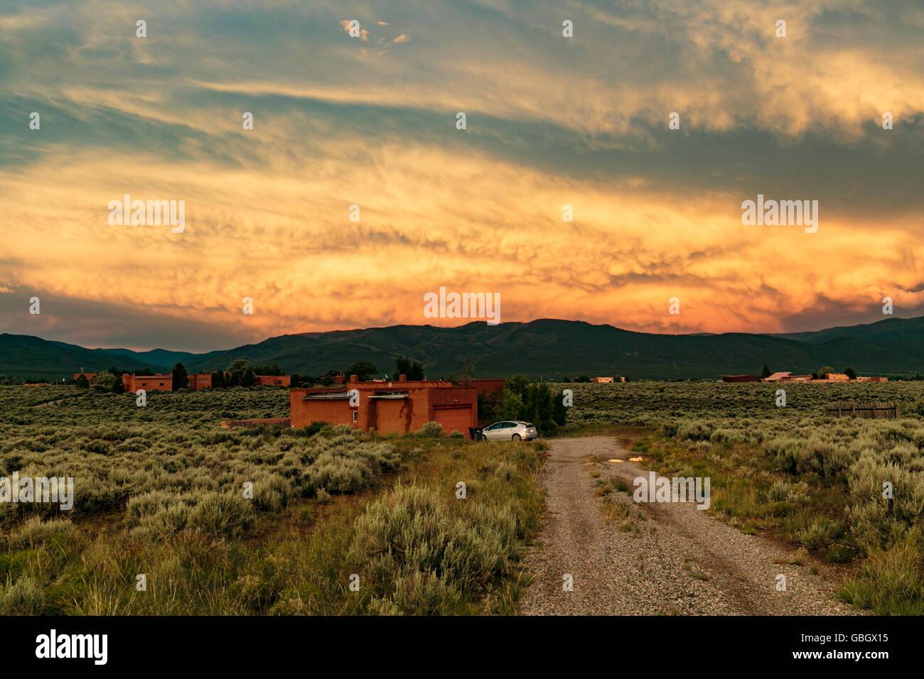 New Mexico Sunset Stock Photo - Alamy